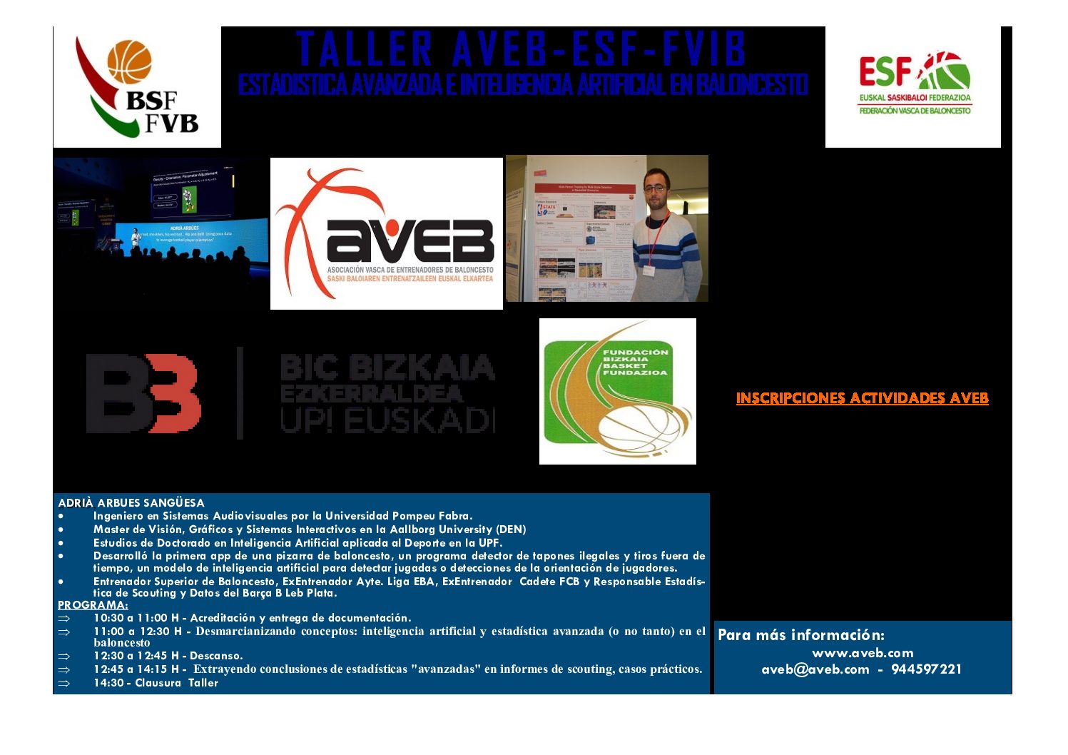 AVEB: "Taller AVEB & ESF & FViB de Estadística Avanzada e Inteligencia ...